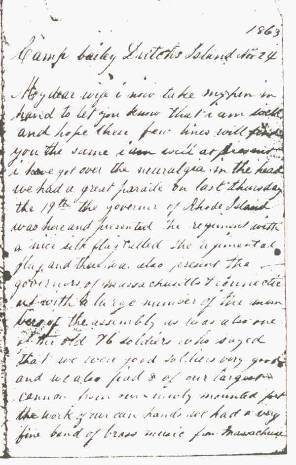 "My Dear Wife..." Letters from a Civil War Soldier · Harrison Remembers